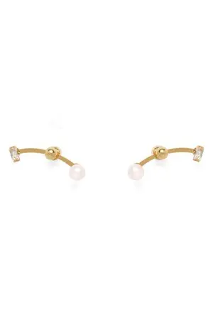 Lady Grey Orion Front/back Earrings - Gold