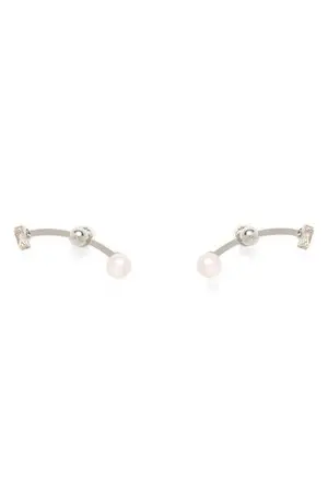 Lady Grey Orion Front/back Earrings - Silver