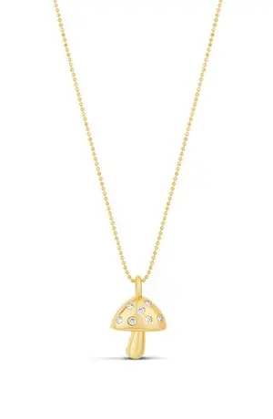 SHYMI Mushroom Charm Chain Necklace Gold