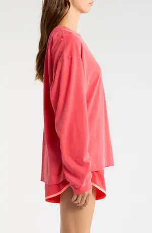 Free People Hustle Layer Knit Top - Grapefruit