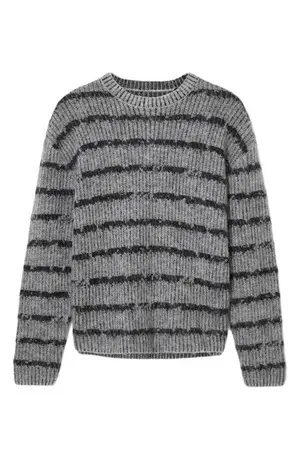 ALLSAINTS Dissolved Stripe Crewneck Sweater