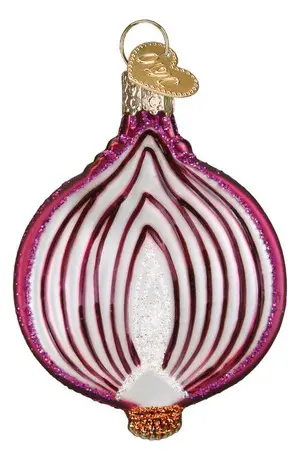 OLD WORLD CHRISTMAS Red Glass Ornament - Onion