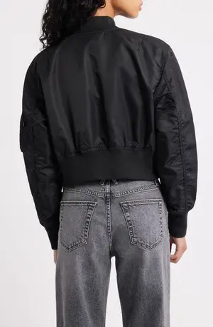 Alpha Industries L-2b Gen Crop Flight Jacket - Black