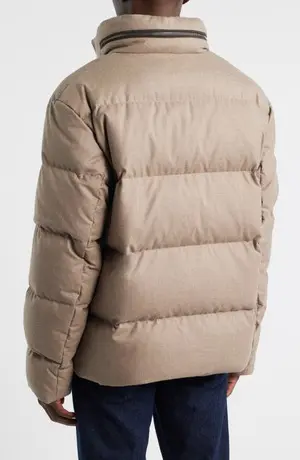 BOSS Quilted Hooded Wool Puffer Coat