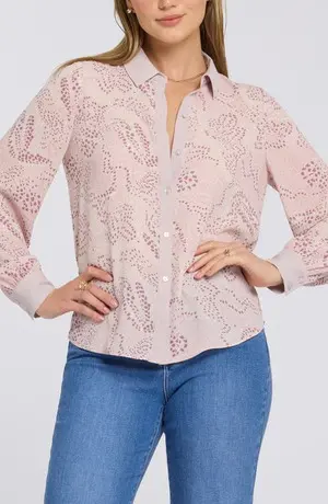 NYDJ Taylor Print Shirt - Rockflower Combo