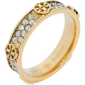 Tory Burch Icon Pave Ring - Tory Gold /crystal