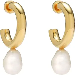 Lady Grey Isla Cultured Pearl Drop Earrings - Gold