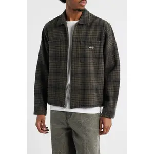 Obey Parker Cotton Zip-up Shirt Jacket - Rosin Multi
