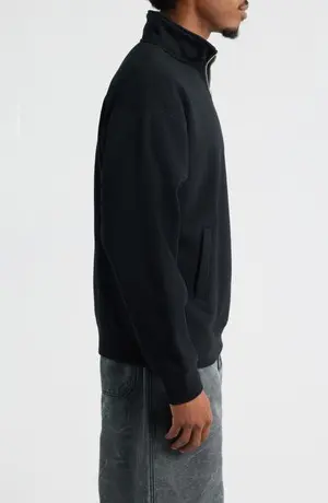 Obey Established Works Quarter-zip Fleece Pullover - Black