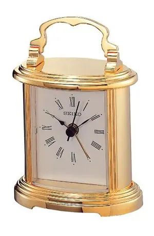 SEIKO Tone Carriage Alarm Clock - Gold
