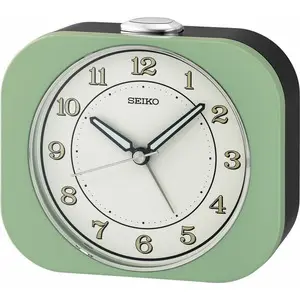 SEIKO Rectangular Beep Alarm Clock Green