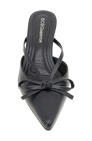 Bcbgmaxazria Pointed Toe Kitten Heel Mule - Black