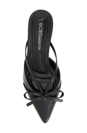 Bcbgmaxazria Pointed Toe Kitten Heel Mule - Black