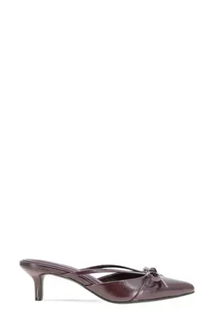 Bcbgmaxazria Pointed Toe Kitten Heel Mule - Dark Cherry
