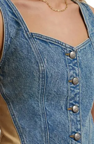 LEEM Back Belt Denim Tank