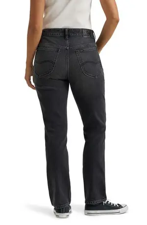 LEEM Rider™ Slim High Rise Straight Leg Jeans