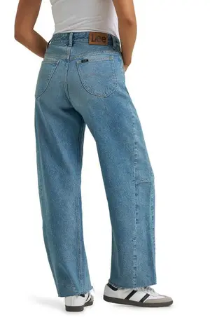 LEEM Rider Low Slung Mid Rise Barrel Leg Jeans - Memory Trip