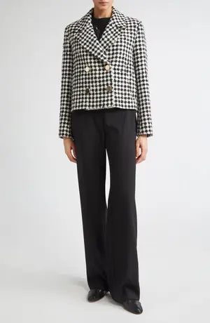 Max Mara Houndstooth Tweed Jacket