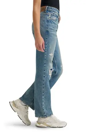 LEEM Rider™ Ripped Classic Straight Leg Jeans - Spring Back Dx
