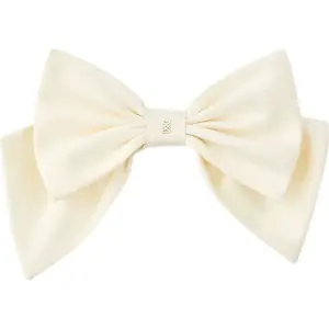 Sandro Satin Bow Barrette - Ecru