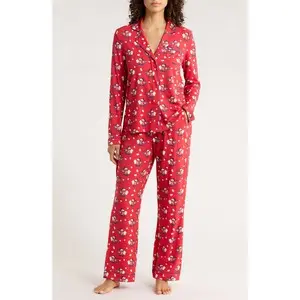 MAGNETIC ME Cocoa Club Magnetic Closure Pajamas - Red Cocoa Club