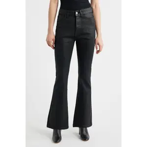 WARP + WEFT NAO Coated High-Waist Bootcut Jeans