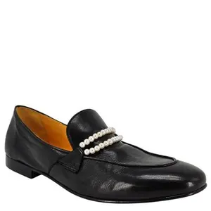 MADISON MAISON Pearl Flat Loafer - Black