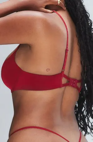 SAVAGE X FENTY Microfiber Balconette Bra - Red Cognac