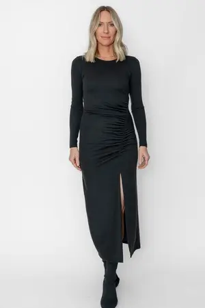 WEST OF Ruched Midi Dress