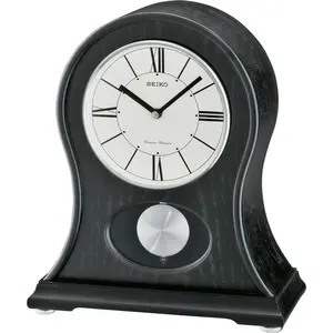 SEIKO Oak Westminster Whittington Chime Mantel Clock - Black