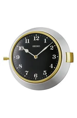 SEIKO Nao Wall Clock - Silver & Black