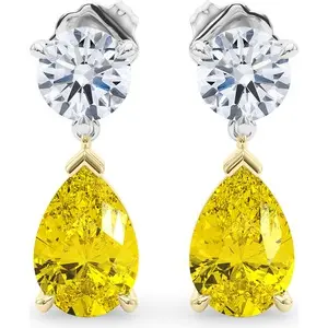 HAUTECARAT Lab Grown Diamond Drop Earrings - White