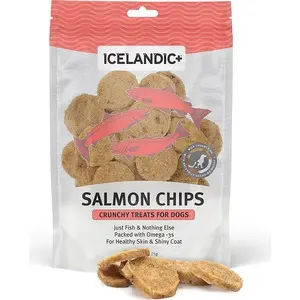 ICELANDIC+ Fish Chips Salmon 2.5oz Dog Treats - Multicolored
