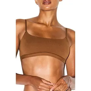 SKIMS Stretch Cotton Jersey Scoop Bralette - Chai