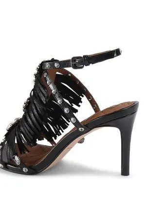 Kurt Geiger Jewel Fringe Ankle Strap Sandal