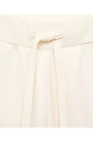 Mango Cotton Blend Wide Leg Lounge Pants
