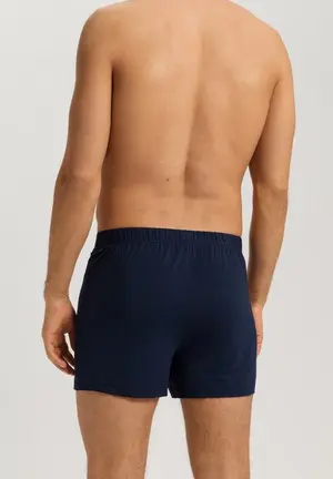 Hanro Casuals Single Jersey Boxers With Button Fly - Deep Navy
