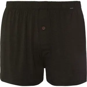Hanro Casuals Single Jersey Boxers With Button Fly Earthy Ink Melange
