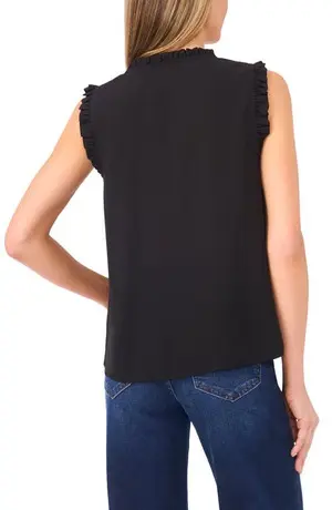 CECE DUPRAZ Frill Detail Sleeveless Georgette Top