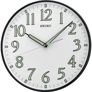 SEIKO Metallic Framed Wall Clock - Black