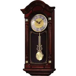 SEIKO Stately Pendulum Wall Clock With Chimes - Brown