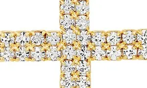 SHYMI Pavé Cross Pendant Necklace - Gold