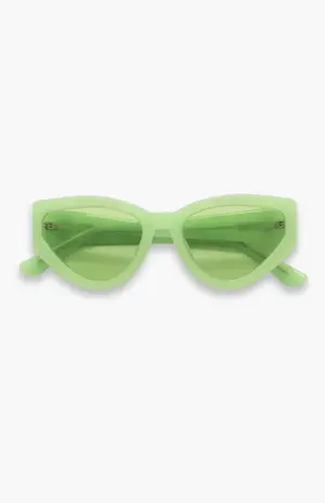 INDY Nolita Cat-eye Polarized Sunglasses - Lime