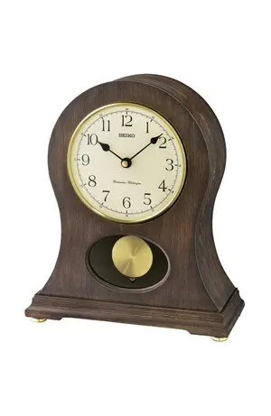 SEIKO Oak Westminster Whittington Qtr Hour Chime Mantel Clock - Brown
