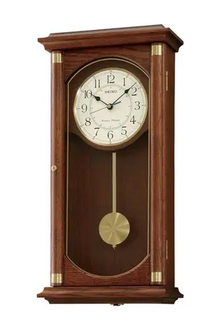 SEIKO Rectangular Pendulum Chime Clock - Brown