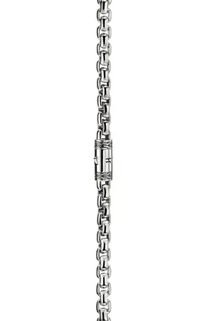 John Hardy Sterling Box Chain Necklace - Silver