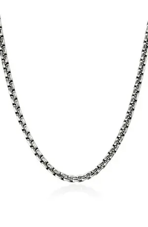 John Hardy Sterling Box Chain Necklace - Silver