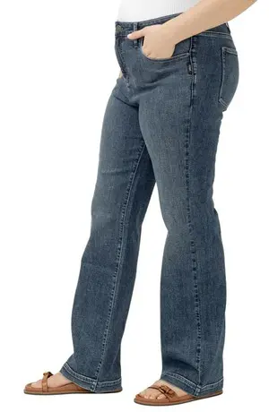 SILVER JEANS CO. Avery Curvy High-waist Wide-leg Trouser Jeans