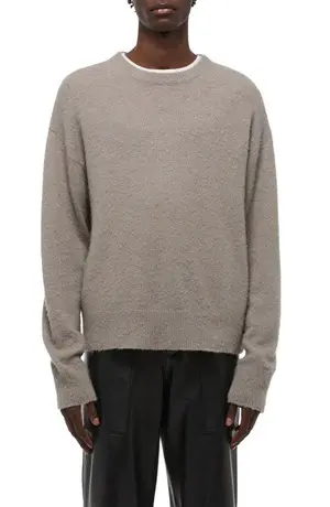 Helmut Lang Brushed Wool & Cashmere Sweater - Fog