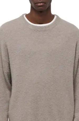 Helmut Lang Brushed Wool & Cashmere Sweater - Fog